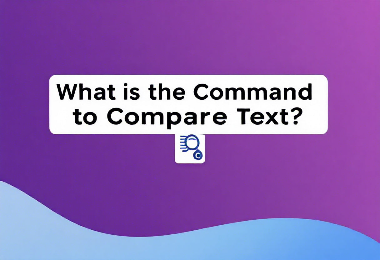 What is the Command to Compare Text?