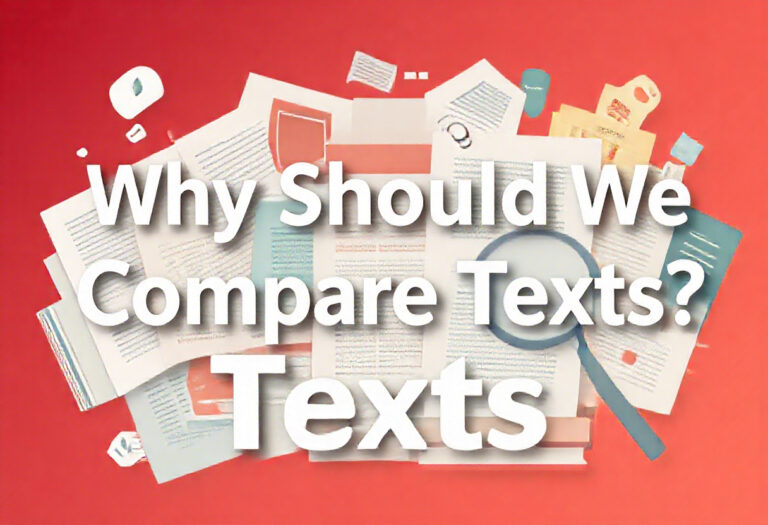 Why Should We Compare Texts?